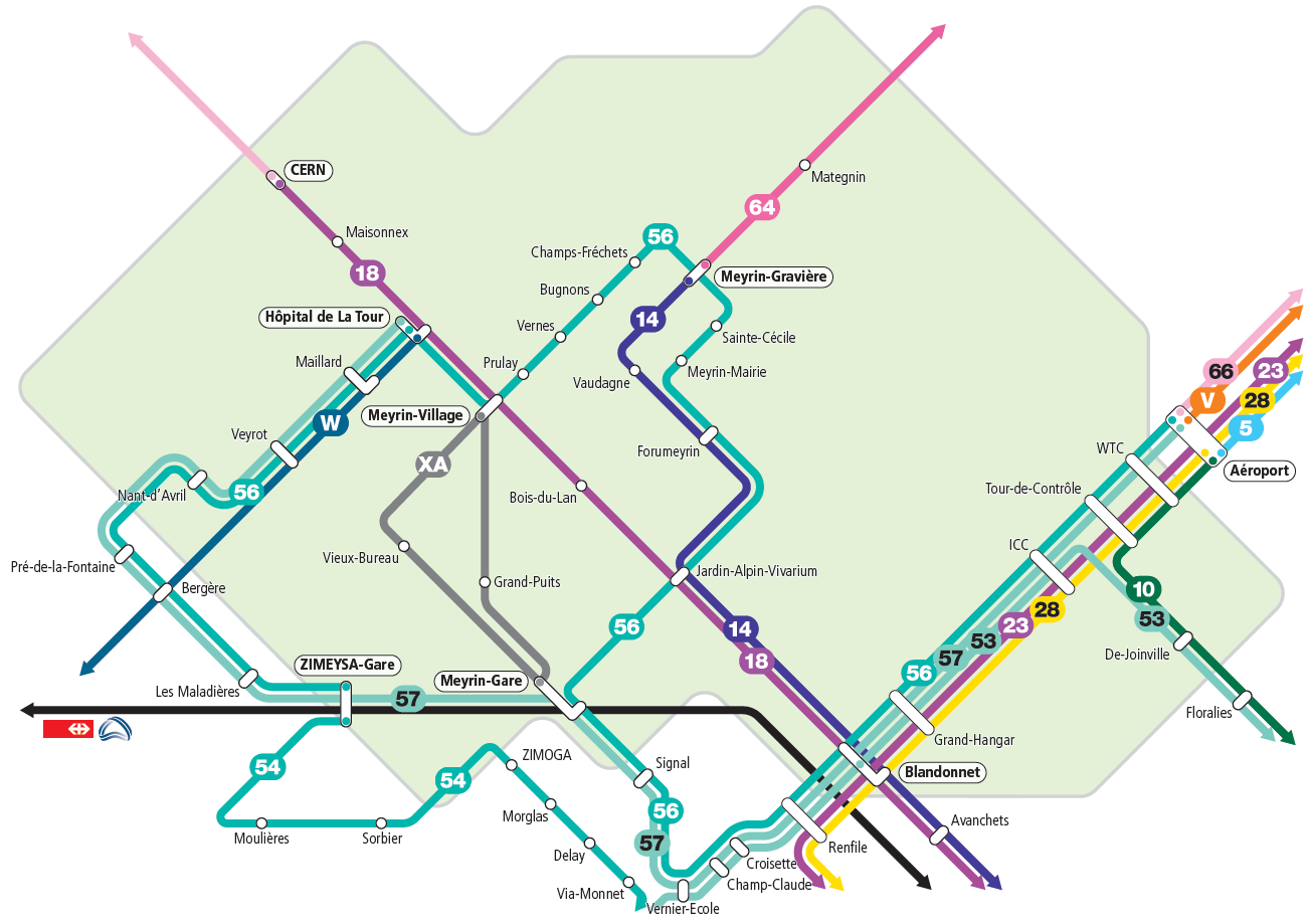 Transports publics | Commune de Meyrin